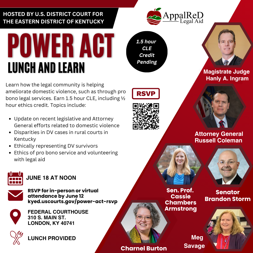 POWER ACT: Lunch and Learn (London, KY and Virtual) | AppalReD Legal Aid